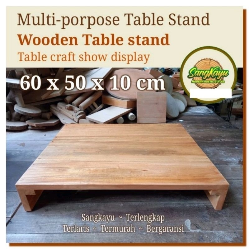 Jual Meja kayu serbaguna 60x50x10cm Multipurpose Table stand display ...