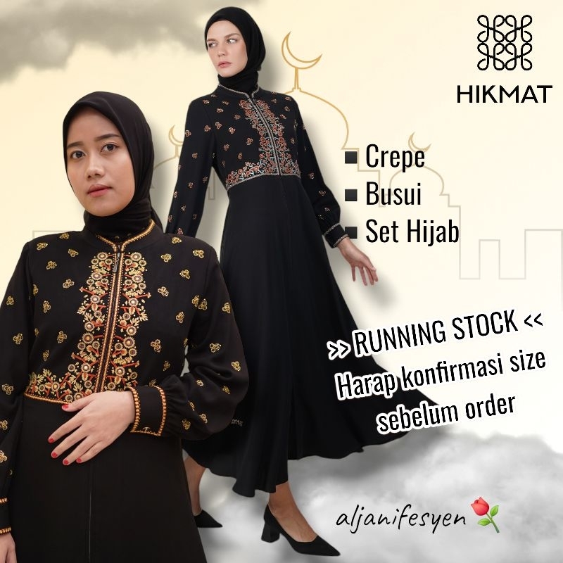 Jual Abaya Hikmat Fashion Original A3003-02 | Shopee Indonesia