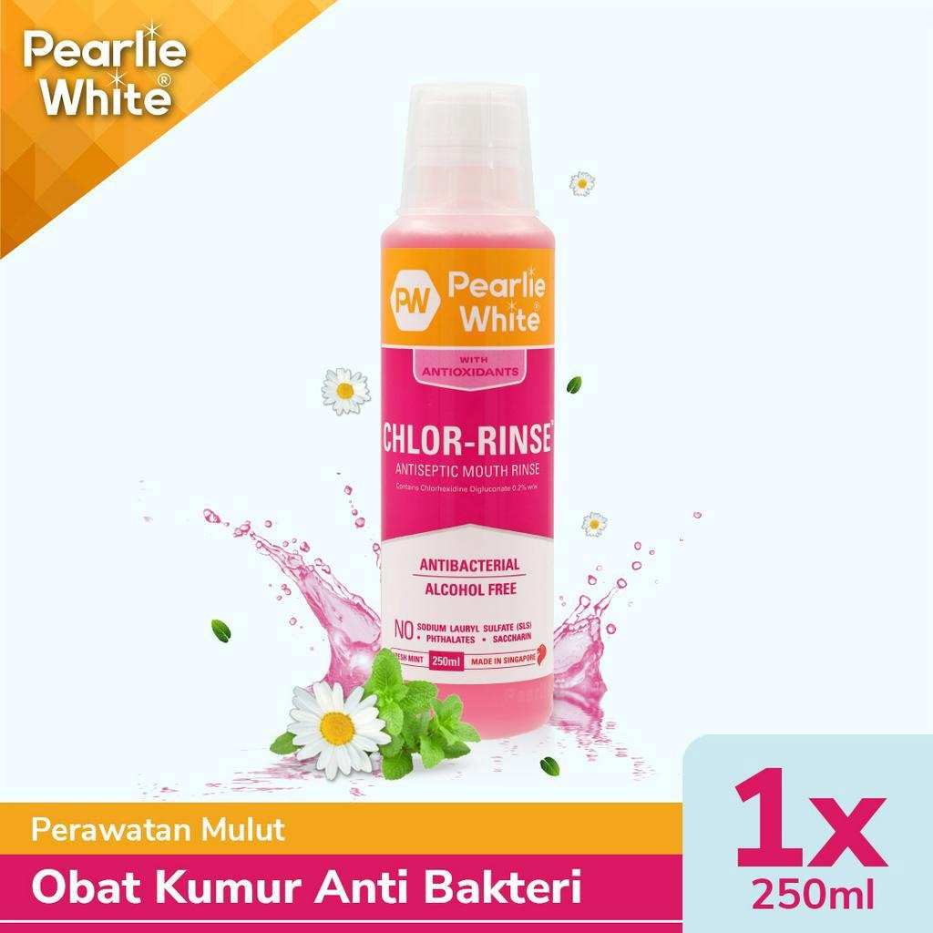 Jual Pearlie White - Chlor-Rinse Alcohol Free Antiseptic Mouth Rinse | Shopee Indonesia