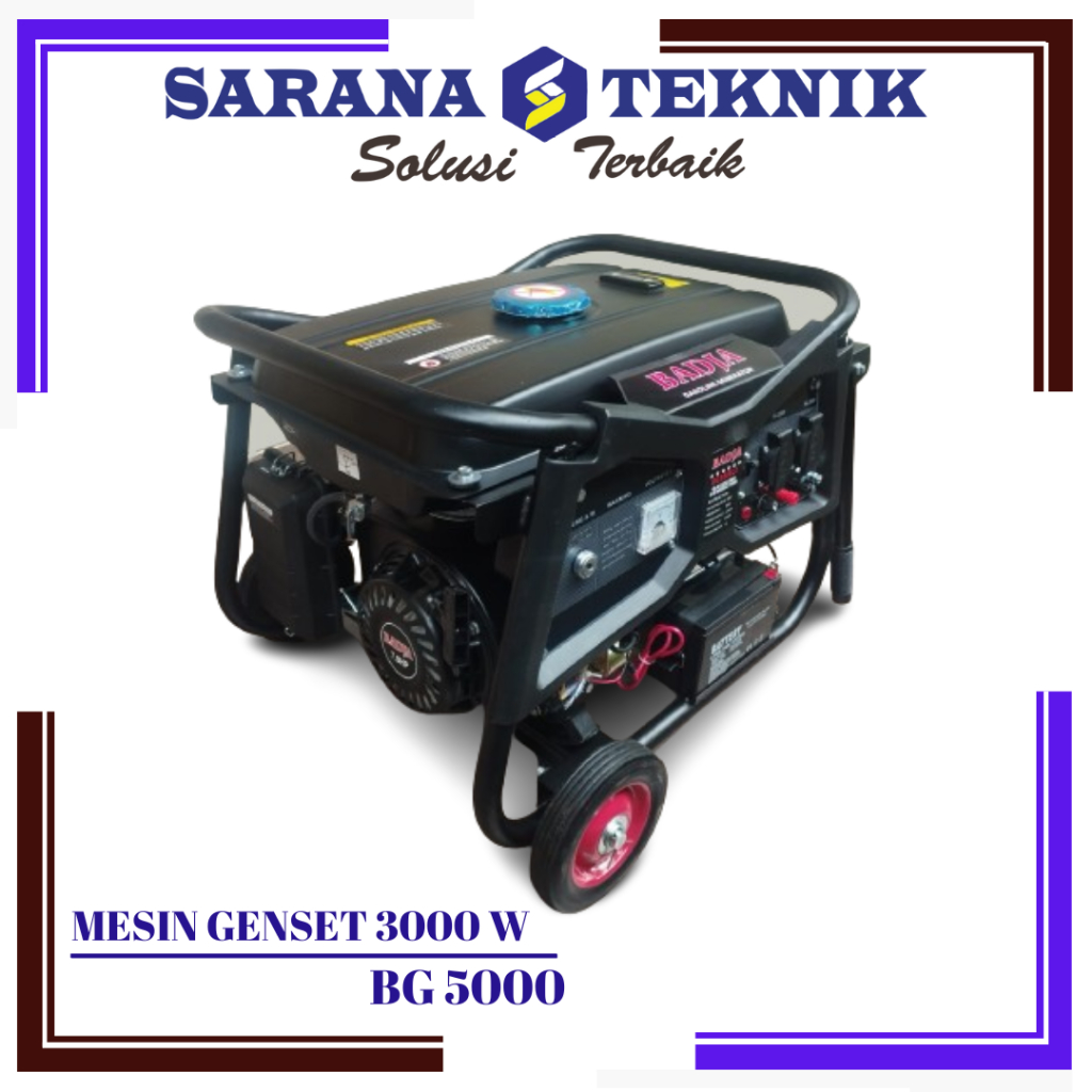 Jual MESIN GENSET 3000 WATT BADJA BG5000 LX KUMPARAN TEMBAGA | Shopee ...