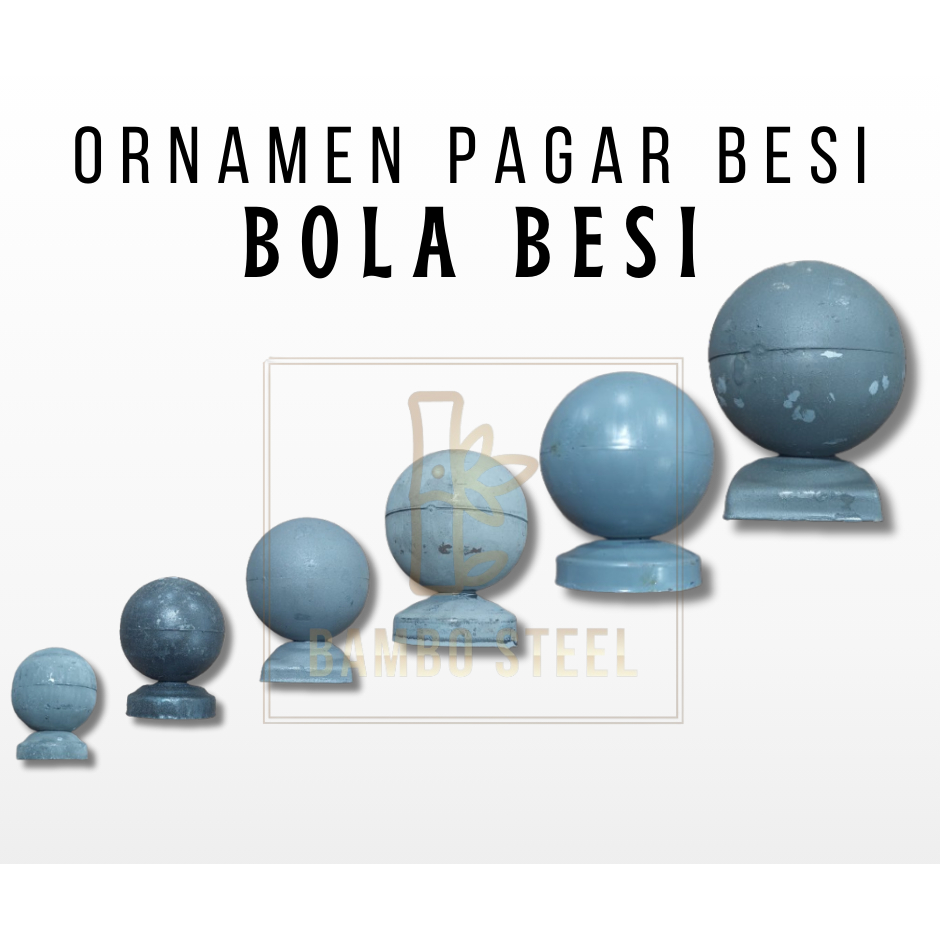 Jual Mahkota Bola Pipa Bola Besi Ornamen Aksesoris Pagar Besi Teralis ...