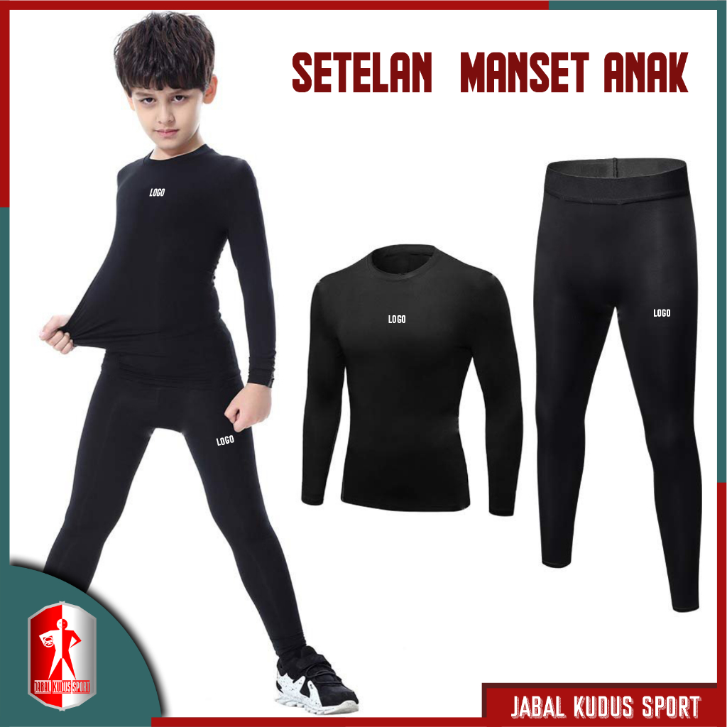 Jual Setelan Baju Kaos Manset Baselayer Anak Lengan Panjang Daleman ...