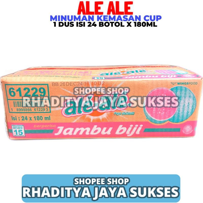 Jual Ale Ale Rasa Jambu Biji 1 Dus Isi 24 Botol 180ML | Shopee Indonesia