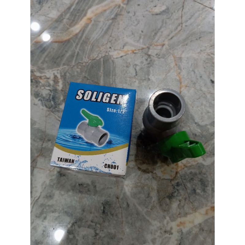Jual ball valve plastik 1/2 inch soligen cn001 | Shopee Indonesia