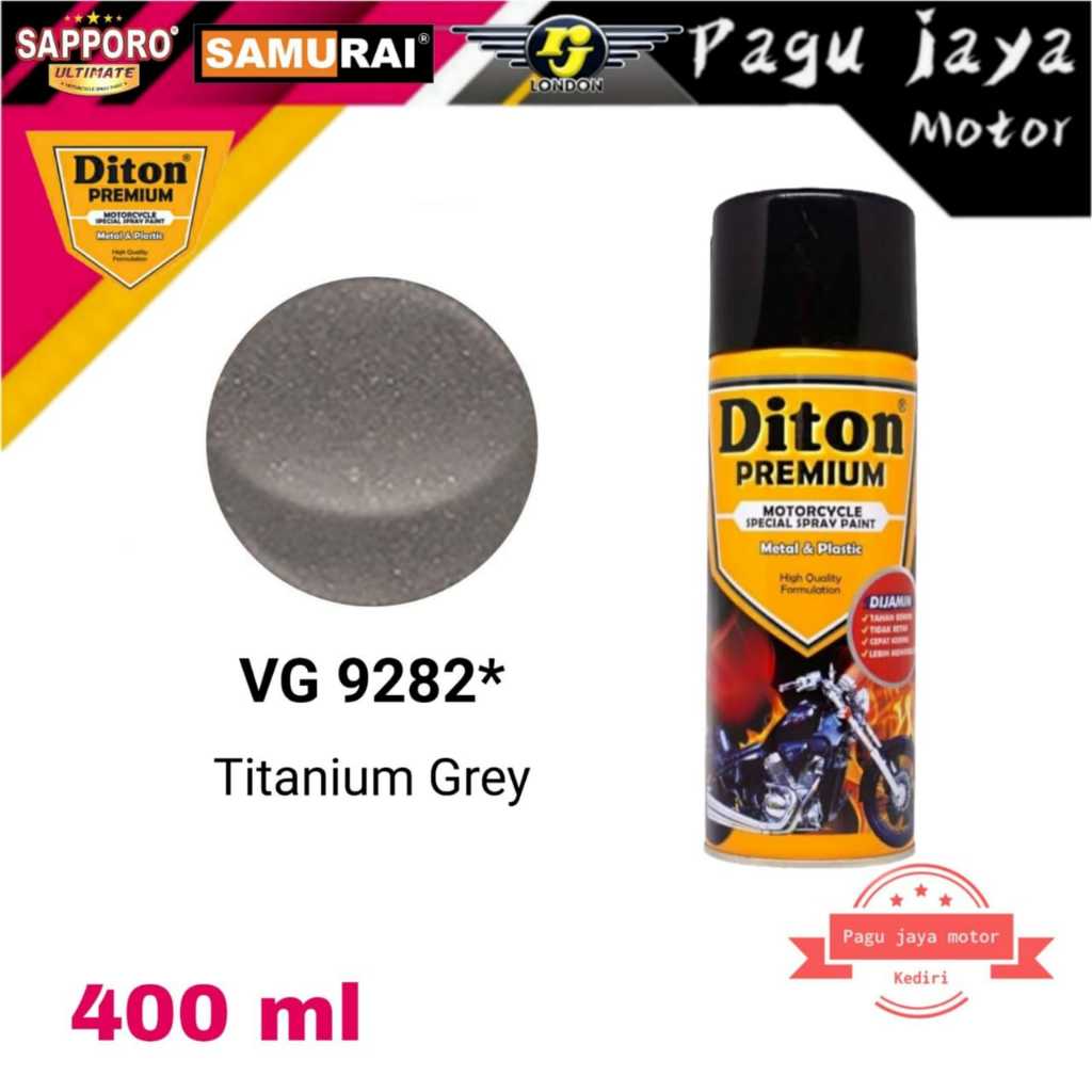 Jual DITON PREMIUM VG 9282 TITANIUM GREY 400ML VELG AND ENGINE PARTS ...