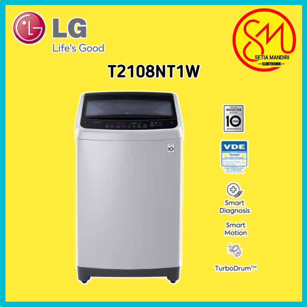 Jual LG T2108NT1W 8 KG T2109NT1G 9 KG MESIN CUCI TOP LOADING SOFT ...
