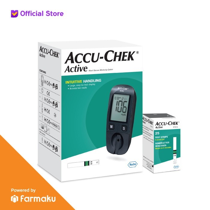 Jual Accu-Chek Active Pack (Meter + Strip 25S + Pen + Lancet 10S ...