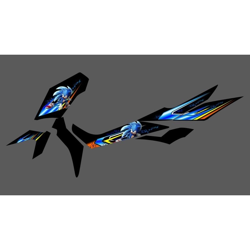 Jual STRIPING STICKER YAMAHA XMAX OLD DESIGN SONIC CUSTOM TRANPARAN ...