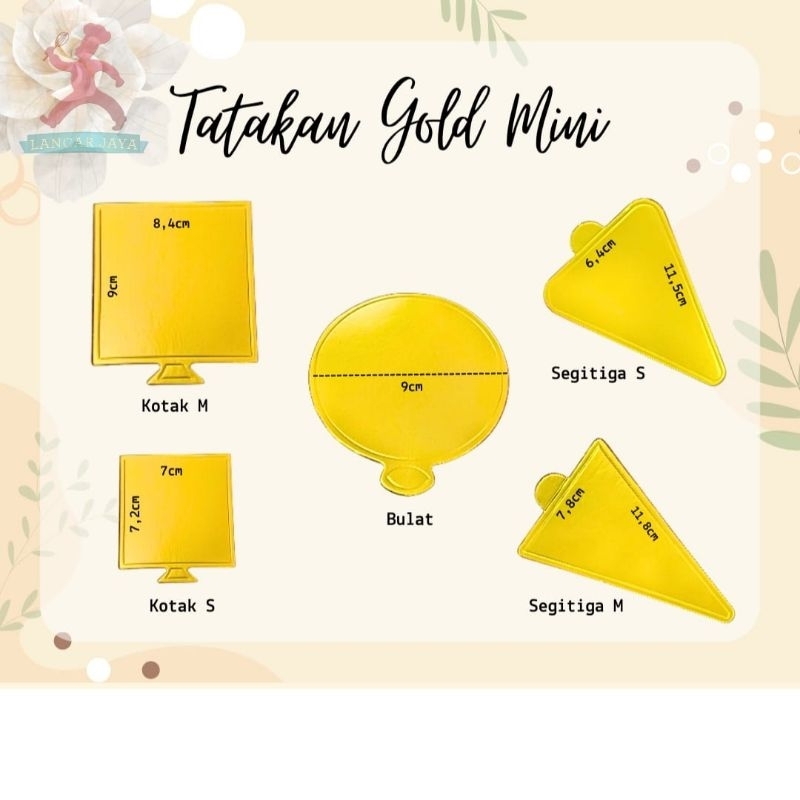Jual Tatakan Gold Mini / Tatakan Cake /Tatakan Tart Mini /Tatakan Kue ...