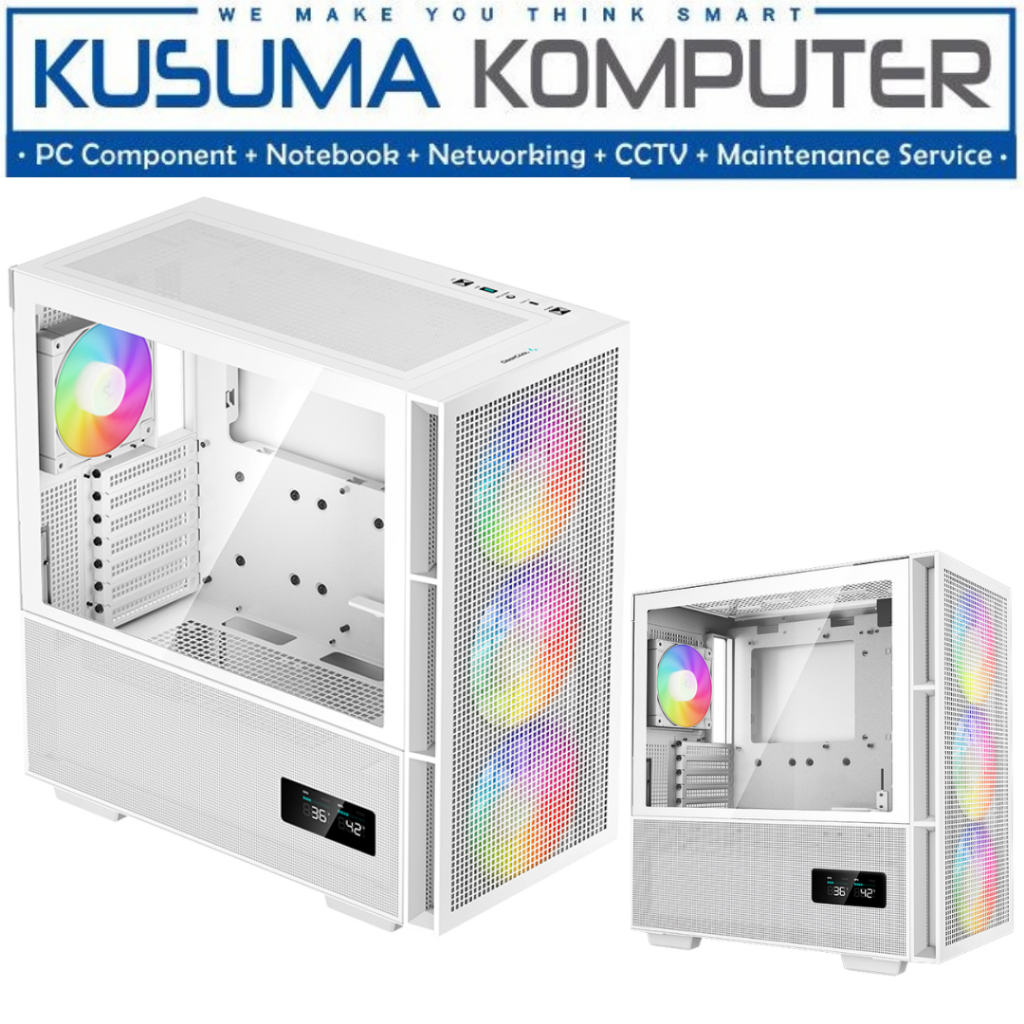 Jual DEEPCOOL CH560 DIGITAL White + 4 Fan ARGB ATX Gaming Case | Shopee ...