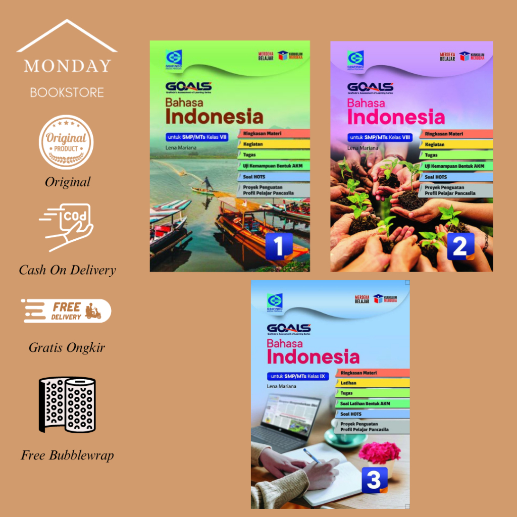 Jual GRAFINDO SMP - GOALS Bahasa Indonesia SMP/MTS Kelas 7,8,9 KURIKULUM MERDEKA | Shopee Indonesia