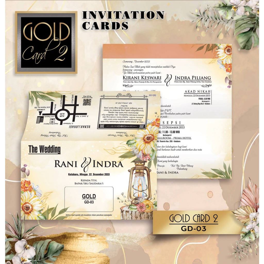 Jual Cetak Undangan Gold Card GD 03 | Cetak Undangan Blangko Murah ...