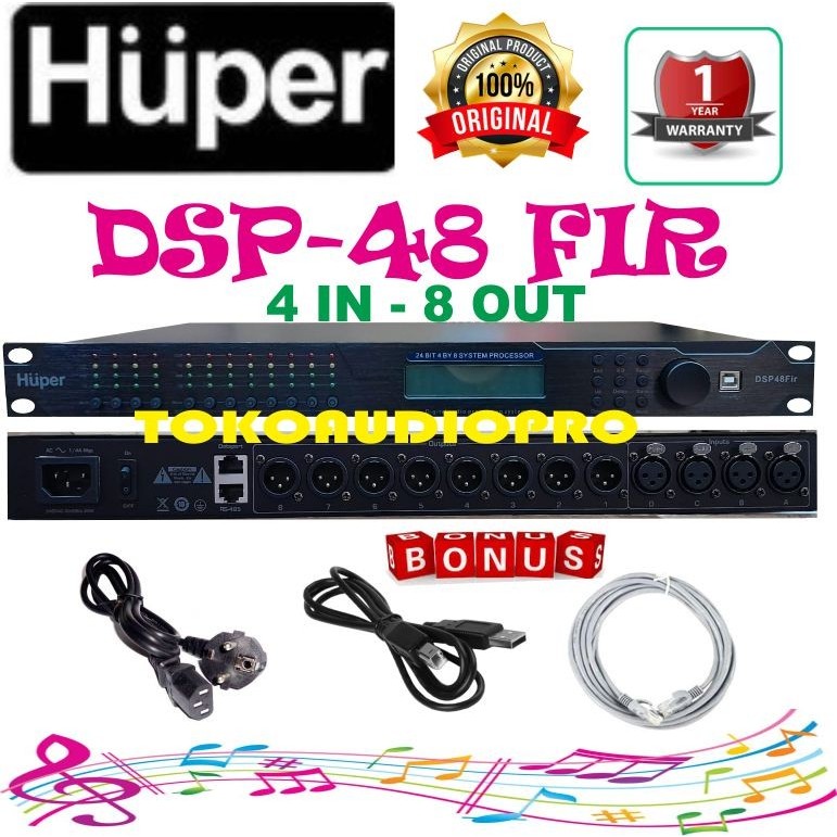 Jual DLMS Huper DSP48Fir 4 in 8 Out Speaker Management Huper DSp-48 Fir DLMS | Shopee Indonesia