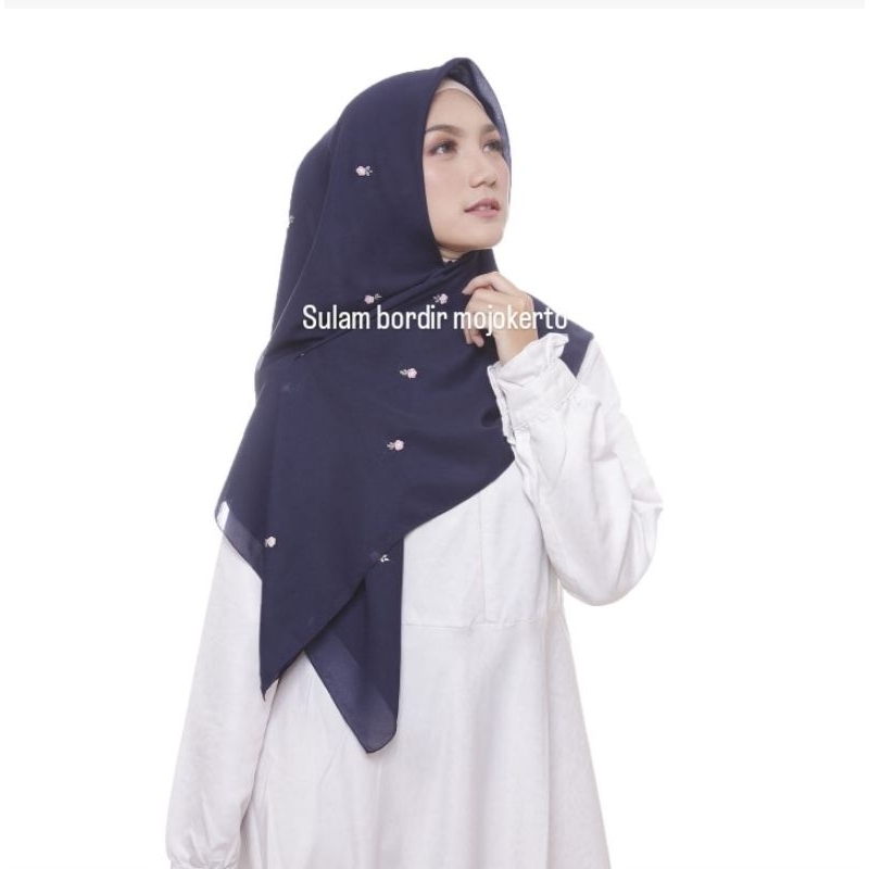 Jual Hijab sulam jilbab sulam kerudung sulam model MAHKOTA murah hijab ...
