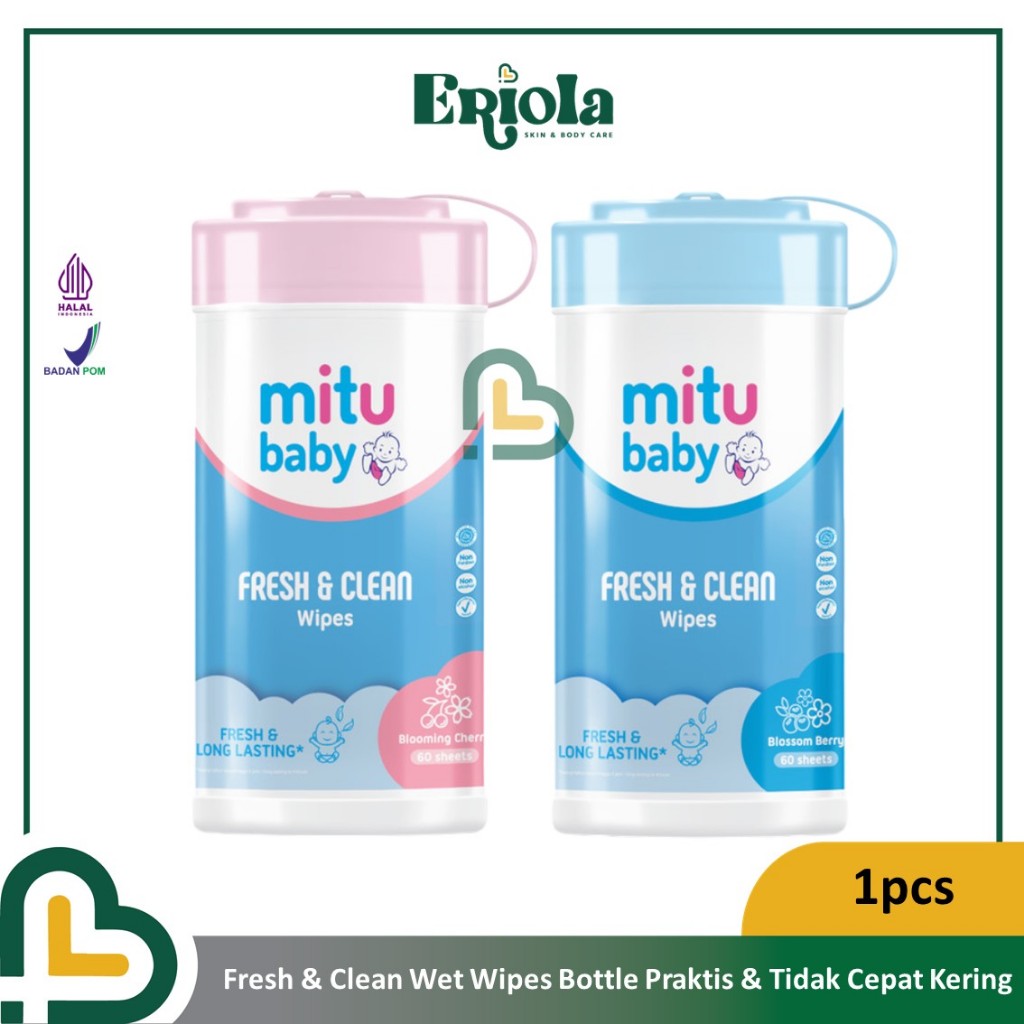 Jual Mitu Baby Fresh & Clean Wipes Bottle Tisiu Tisu Basah Bayi Botol ...
