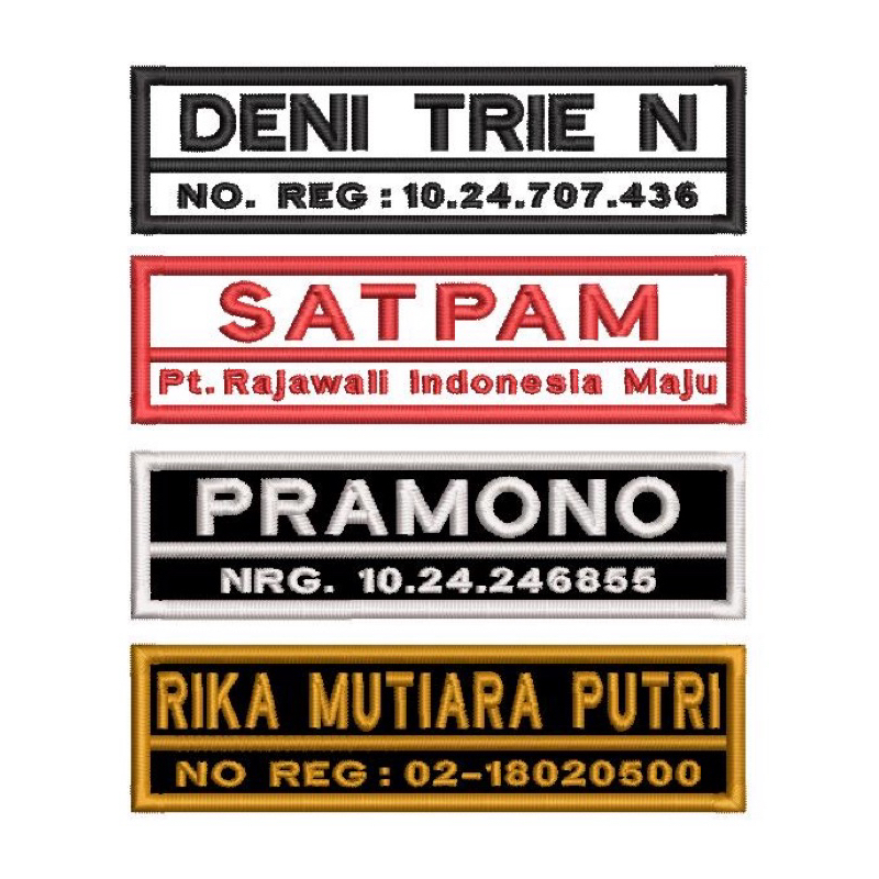 Jual bed nama bordir 2baris 1 HARI JADI | Shopee Indonesia