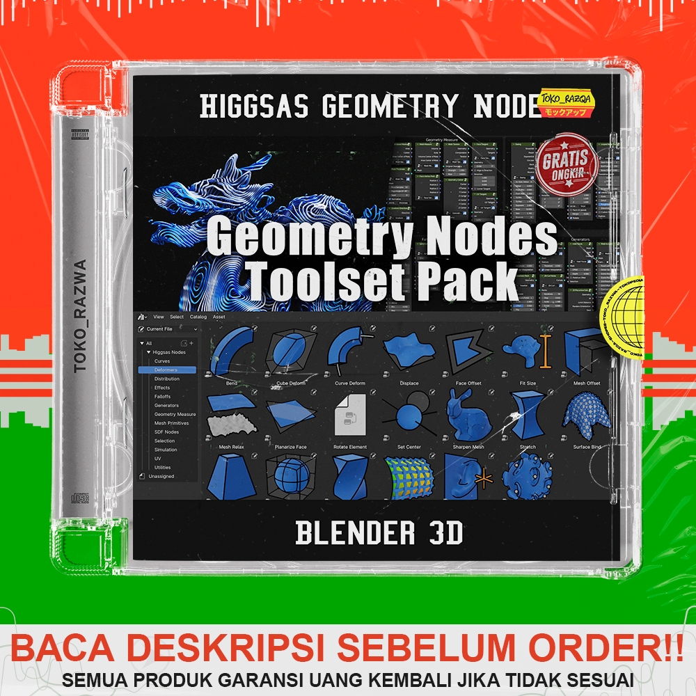 Jual 3D Blender - Higgsas Geometry Nodes Toolset v11 - 180625 | Shopee ...
