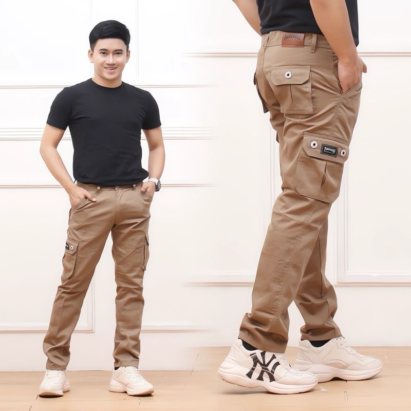 Jual CELANA CARGO PANJANG PRIA UKURAN 27-38 PREMIUM QUALITY SLIMFIT COWO SKINNY POLOS COWOK ...