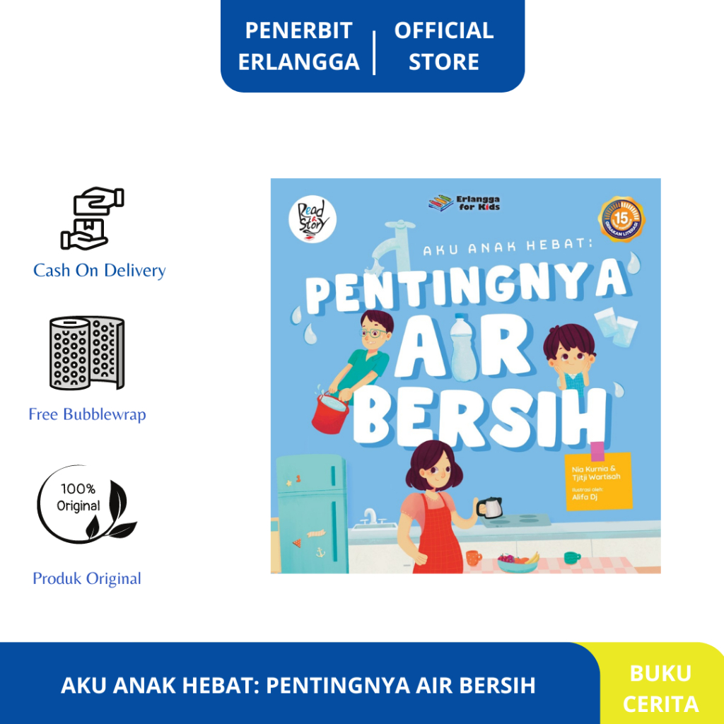 Jual BUKU CERITA ANAK : AKU ANAK HEBAT PENTINGNYA AIR BERSIH ERLANGGA ...