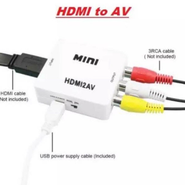 Jual RBB CONVERTER HDMI TO AV HDMI TO RCA laptop ke tv tabung | Shopee ...