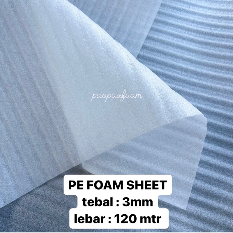 Jual Busa PE FOAM SHEET 3mm lebar 120 cm Packing Kemasan | Shopee Indonesia