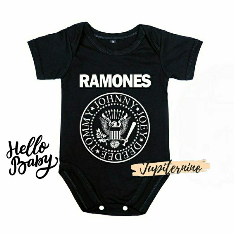 Jual Baju Bayi Lucu Jumper Baby Musik Band Ramones Punk Rock | Shopee ...