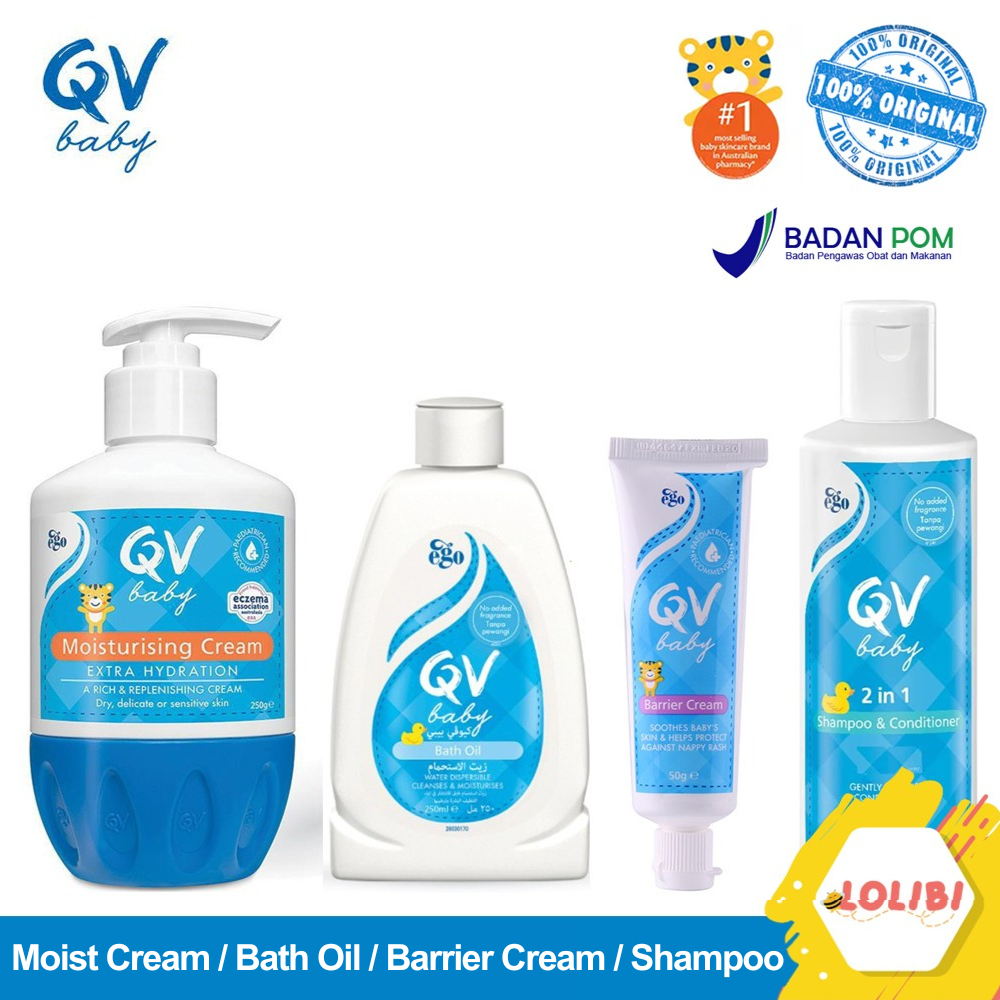 Jual QV Baby Moisturising Cream Pump | Qv Baby Gentle Wash | Qv Baby 2 in 1 Shampoo | QV Baby ...