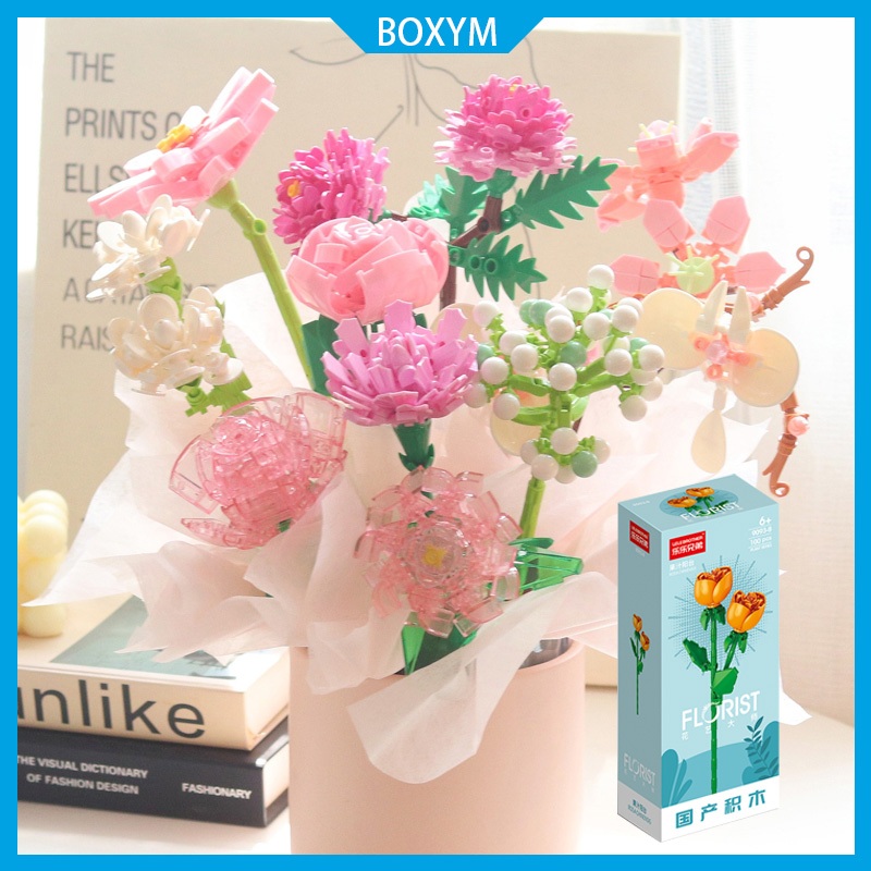 Jual Buket Kristal Blok Bricks Rangkaian Bunga Balok Mainan Toy DIY ...