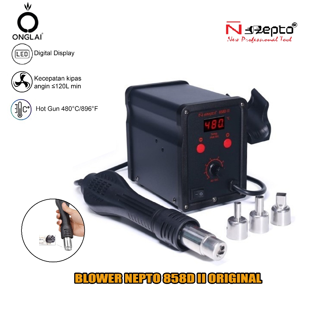 Jual Blower Nepto 858D II Hot Air Gun Solder Uap Service HP Laptop ...