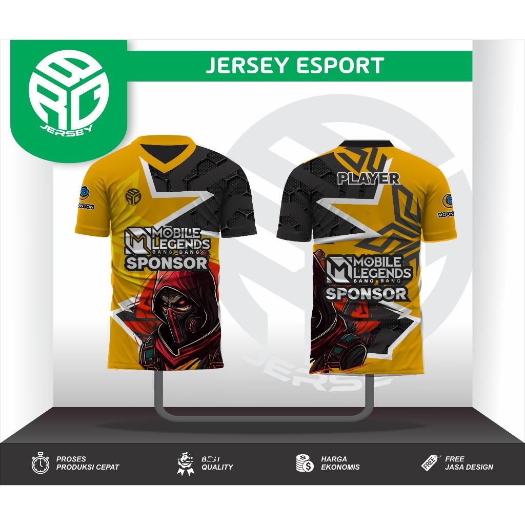 Jual Baju Jersey Gaming Esports Custom Nama Dan Logo Full Printing ...