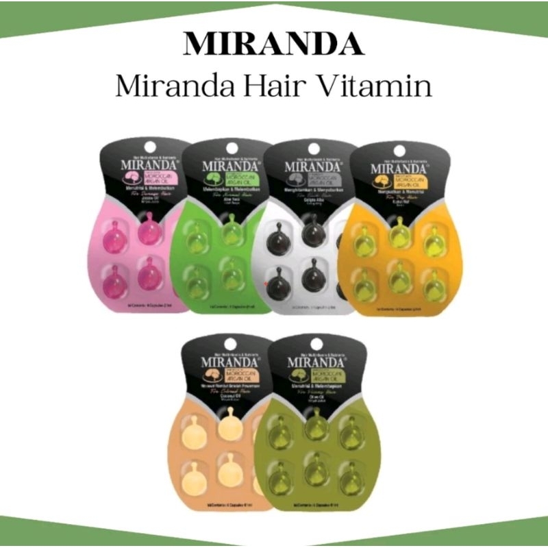 Jual MIRANDA Hair Vitamin Capsules 6 Kapsul x 1ml - Miranda Vitamin ...
