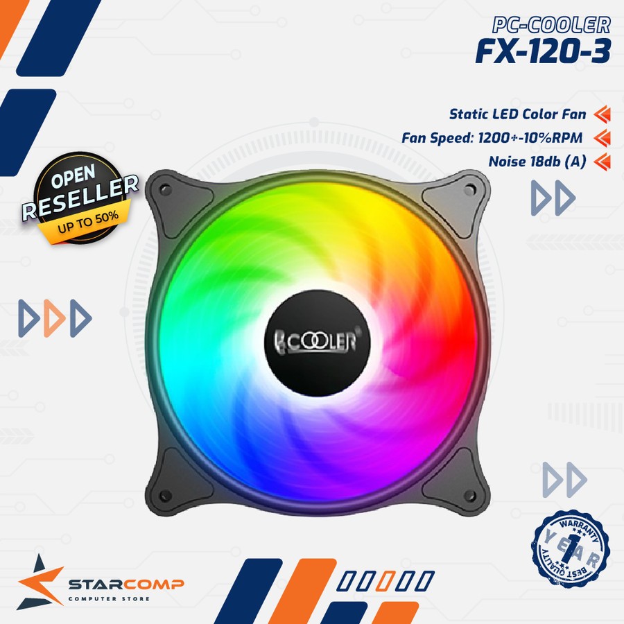 Jual Fan Casing PCCOOLER HALO DYNAMIC COLOR 120MM FAN FX-120-3 Cooler ...
