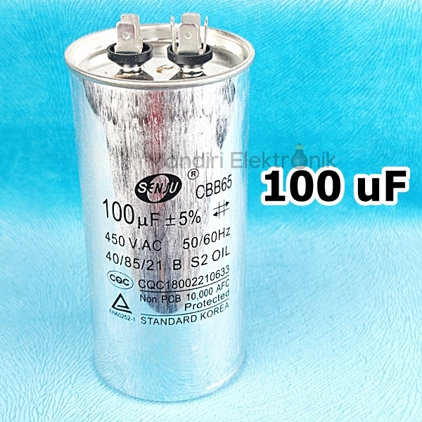 Jual Kapasitor AC 100uF 450V Capasitor 100 Mikro Kapasitor Running AC ...