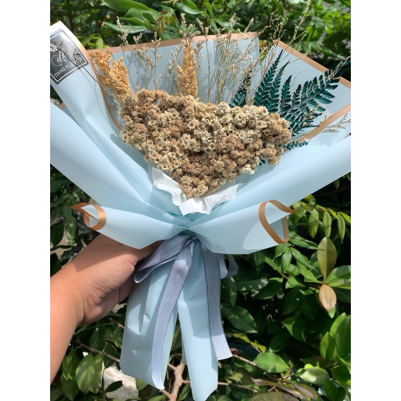 Jual buket Edelweis / medium buket / edelweis bouquet / buket bunga kering / dried flower ...