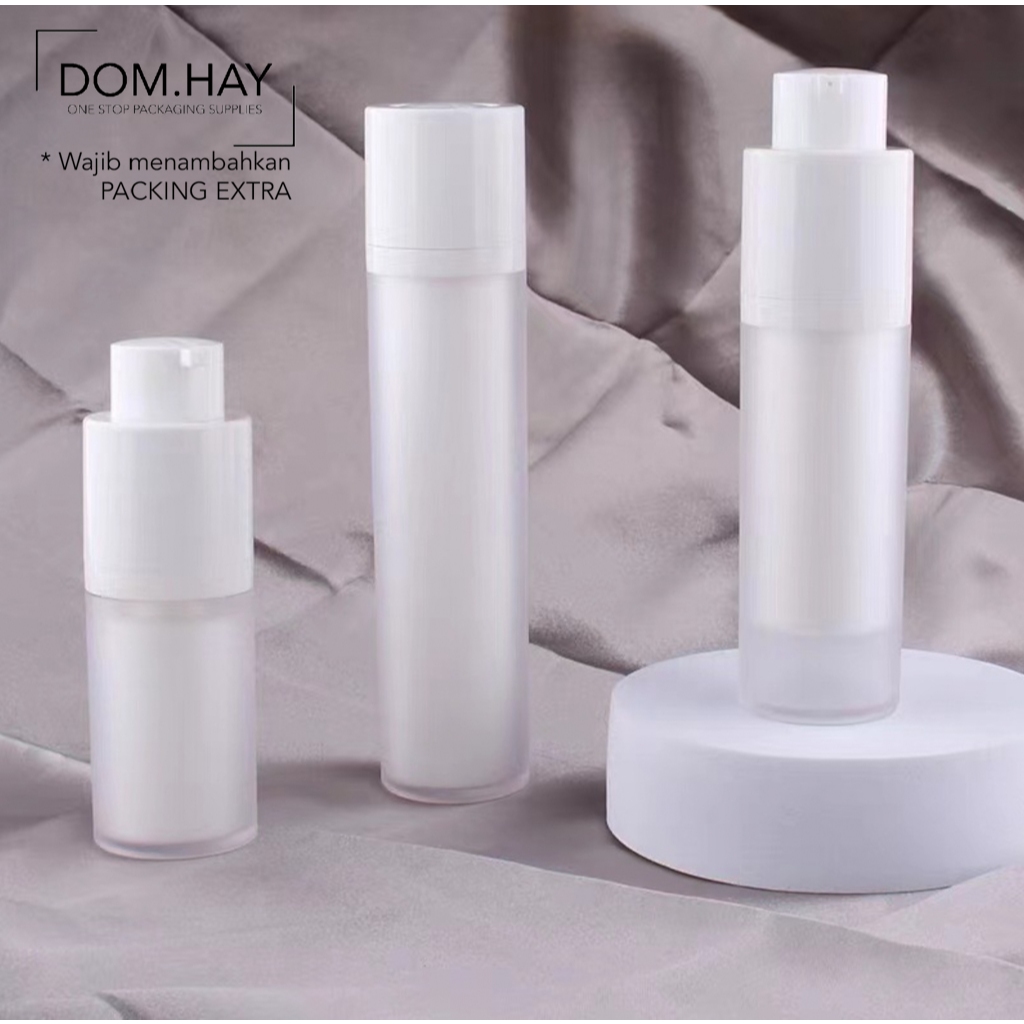 Jual Botol Twist Airless Bulat Frosted Pump Lotion Serum Skin Care ...