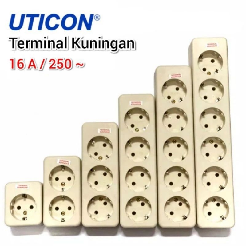 Jual Terminal Kuningan/colokan UTICON 1 2 3 4 5 6 LUBANG | Shopee Indonesia