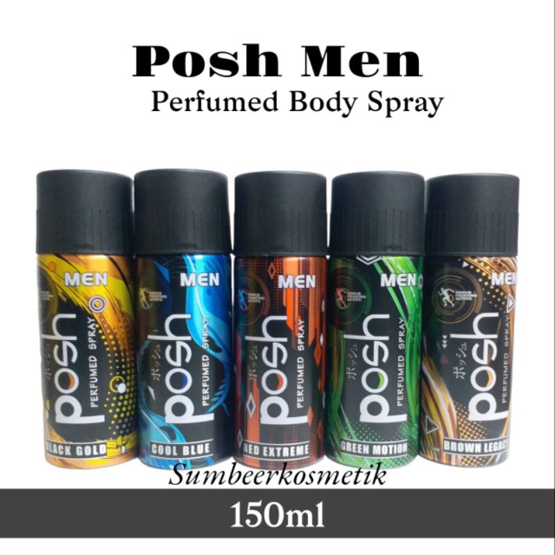 Jual Posh Men Perfumed Body Spray 150 ml Poshmen | Shopee Indonesia