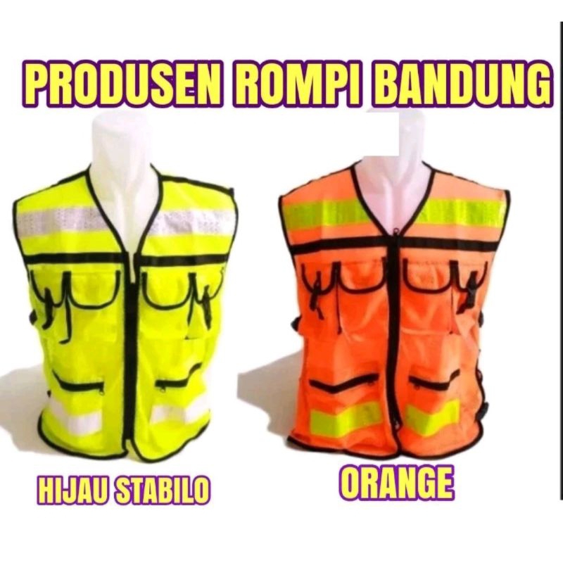 Jual Rompi Safety Kerja Proyek Jaring 6 Kantong Rompi Lapangan, Rompi ...