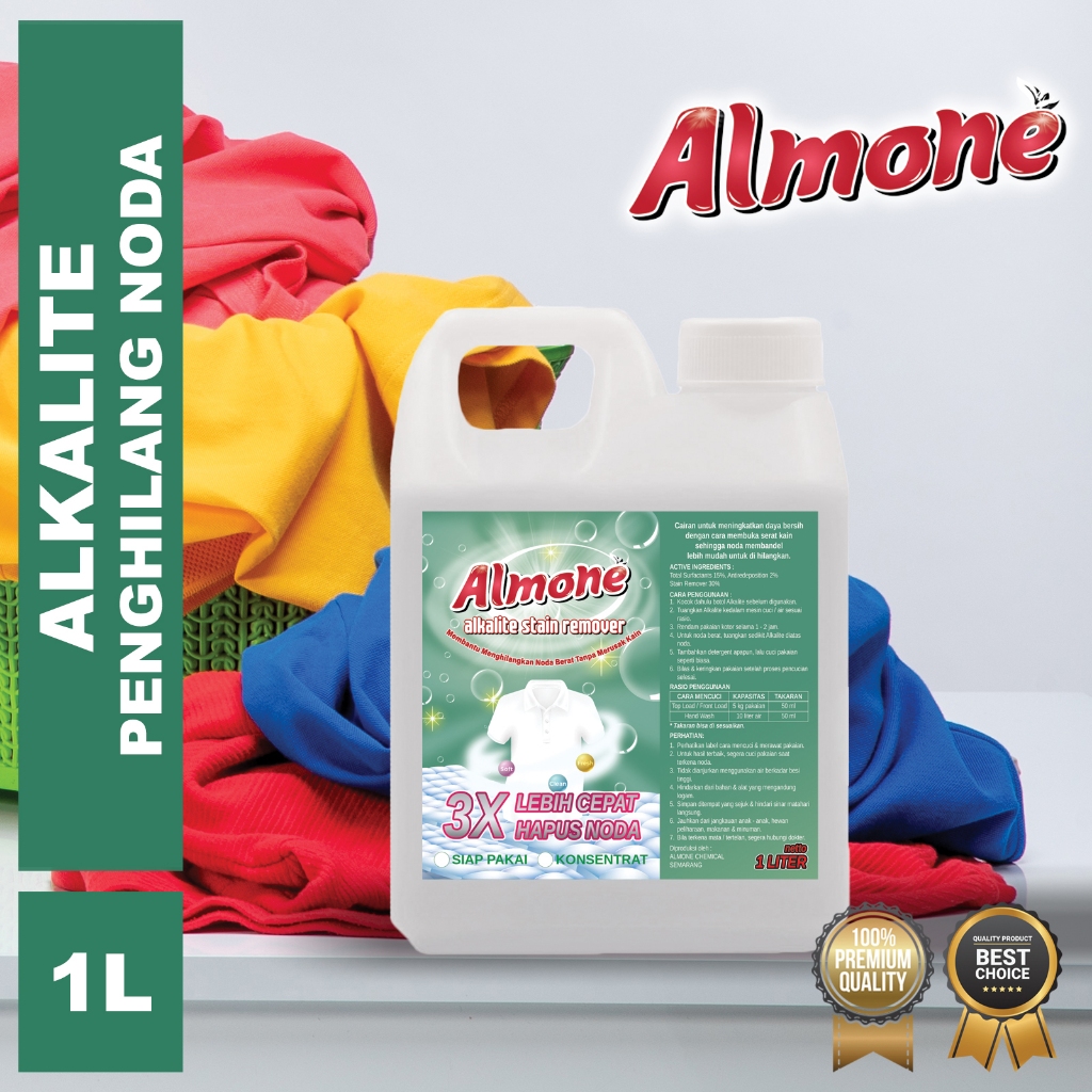 Jual Alkali Alkalite Detergen Penghilang Noda ALMONE Alkalite Stain Remover 1 Liter | Shopee ...