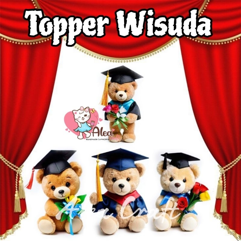 Jual Topper Buket wisuda Topper Beruang Wisuda | Shopee Indonesia