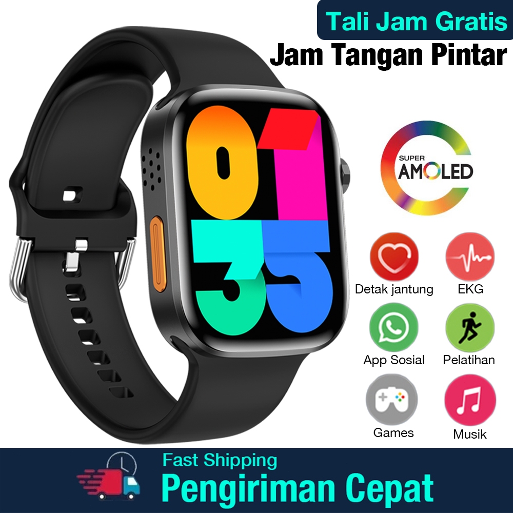 Jual Jam Tangan Smartwatch Z90 Amoled 2.3 inci Sport Watch Paduan Layar ...