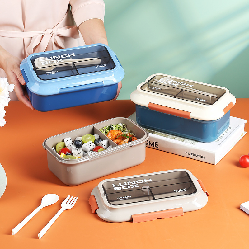 Jual LUNCH BOX ATAU KOTAK MAKAN 2 SEKAT YAKADA KAPASITAS 1100 ML FREE ...