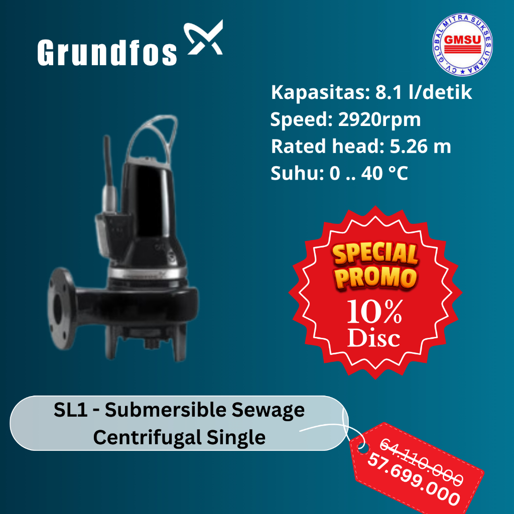 Jual Pompa Grundfos SL1 - Submersible Sewage Centrifugas Single ...