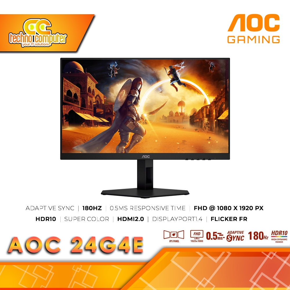 Jual MONITOR AOC 24G4E Gaming Monitor - 24 inch, FHD (1920 x 1080), IPS ...