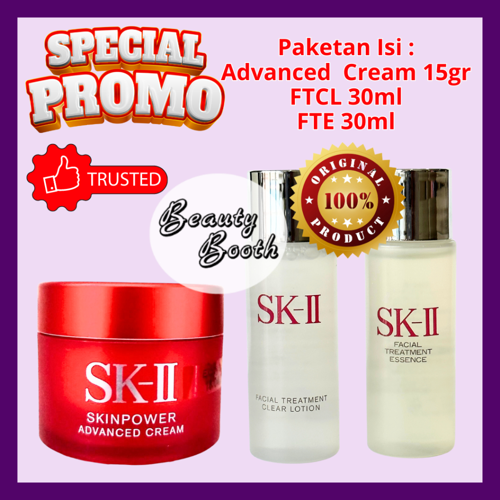 Jual SK-II SK2 SKII SK II Welcome Kit A MEDIUM TRAVEL SIZE (FTE 30ML, FTCL 30 ML, Advanced Cream ...