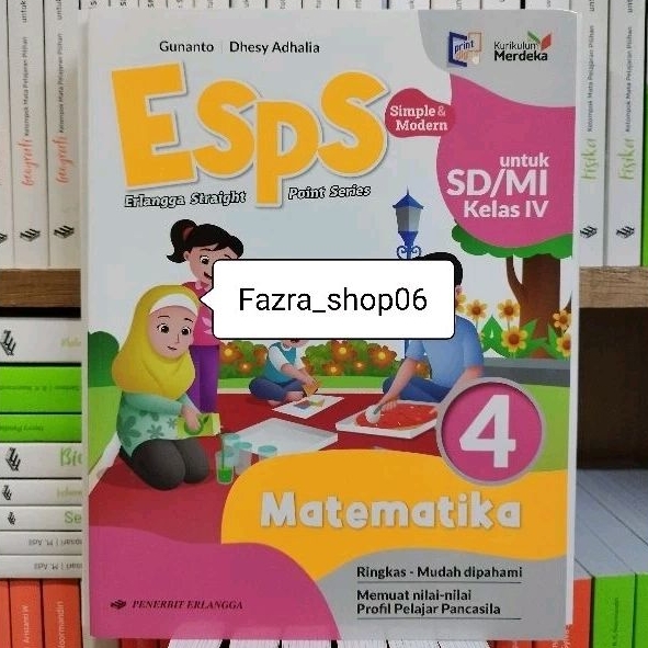 Jual NEW & ORI Buku ESPS Matematika Revisi sd mi kelas 4 Kurikulum Merdeka Erlangga | Shopee ...