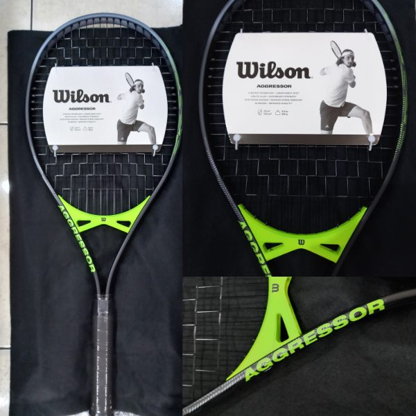 Jual Raket Tenis Wilson Aggressor 112 IN 280 GR | Shopee Indonesia