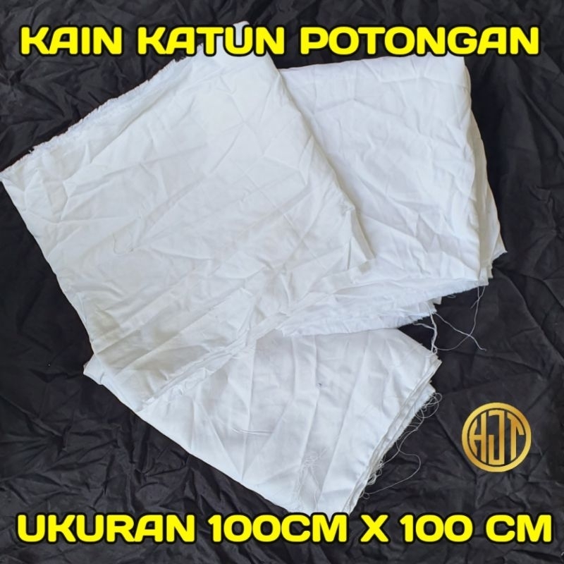 Jual KAIN KATUN PUTIH KILOAN || UKURAN 100 CM X 100 CM || KAIN KATUN ...