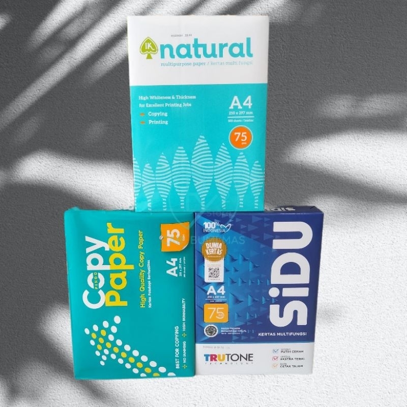 Jual (1 RIM) KERTAS HVS A4 75gsm (500 LEMBAR) | Shopee Indonesia