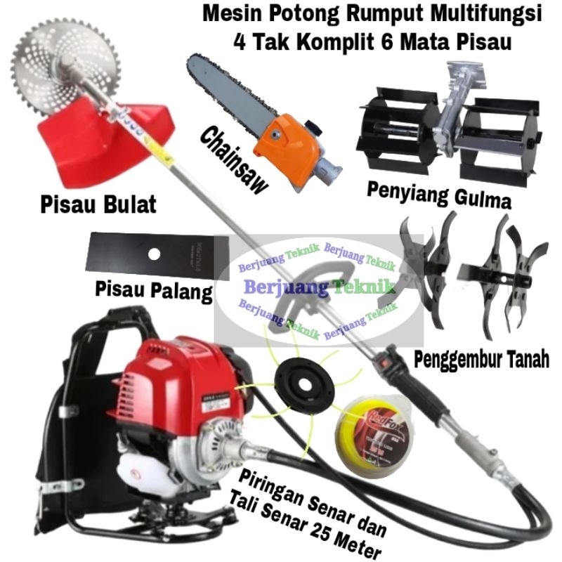 Jual Mesin Potong Rumput 4 Tak GX-31 Multifungsi Komplit 6 Mata Pisau ...